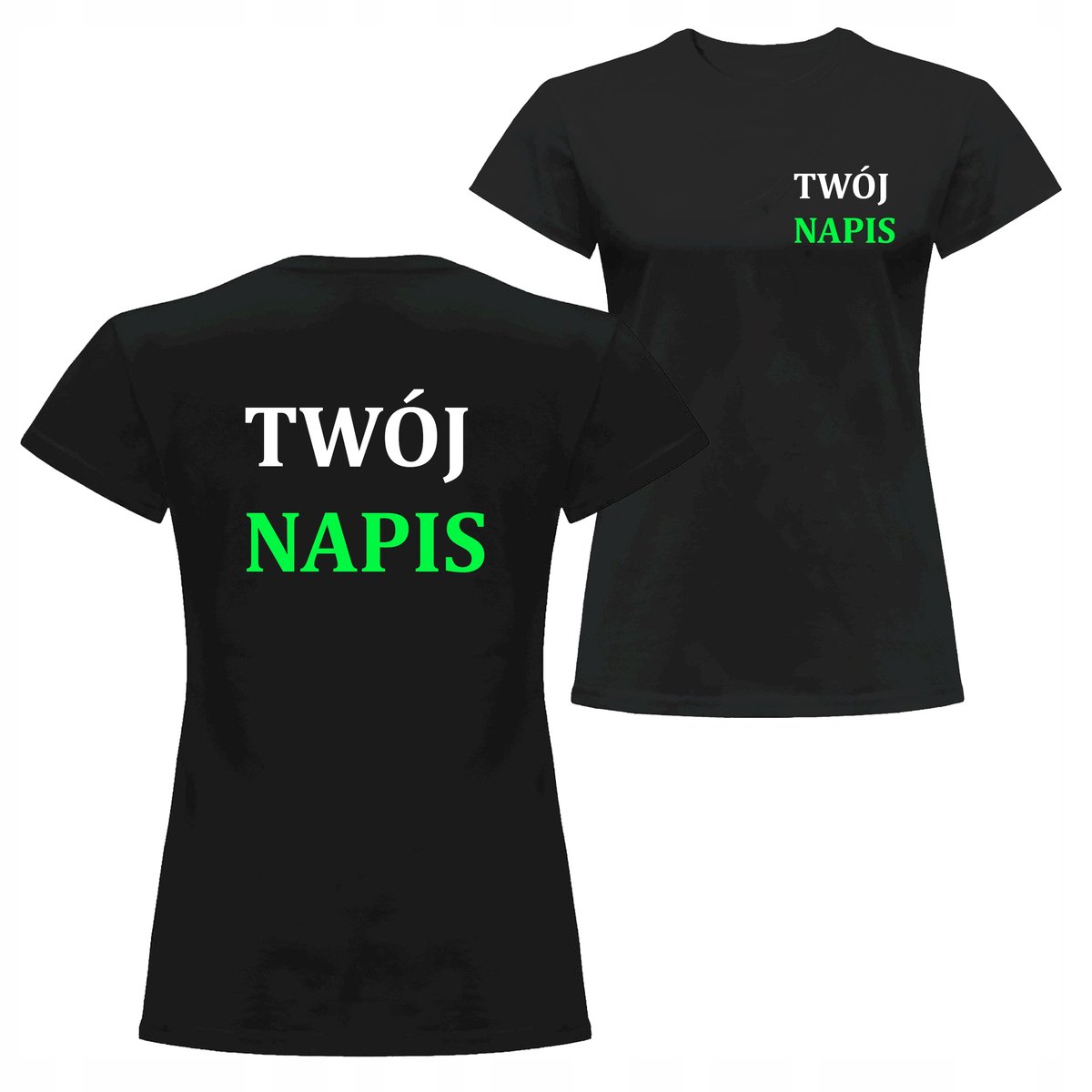 Koszulka damska z własnym nadrukiem, logo, napisem personalizowana M - Inna marka | Moda Sklep ...