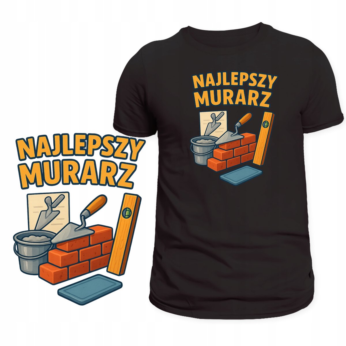KOSZULKA DLA MURARZA ŚWIETNY NADRUK NAJLEPSZY MURARZ HIT SUPER PREZENT ...
