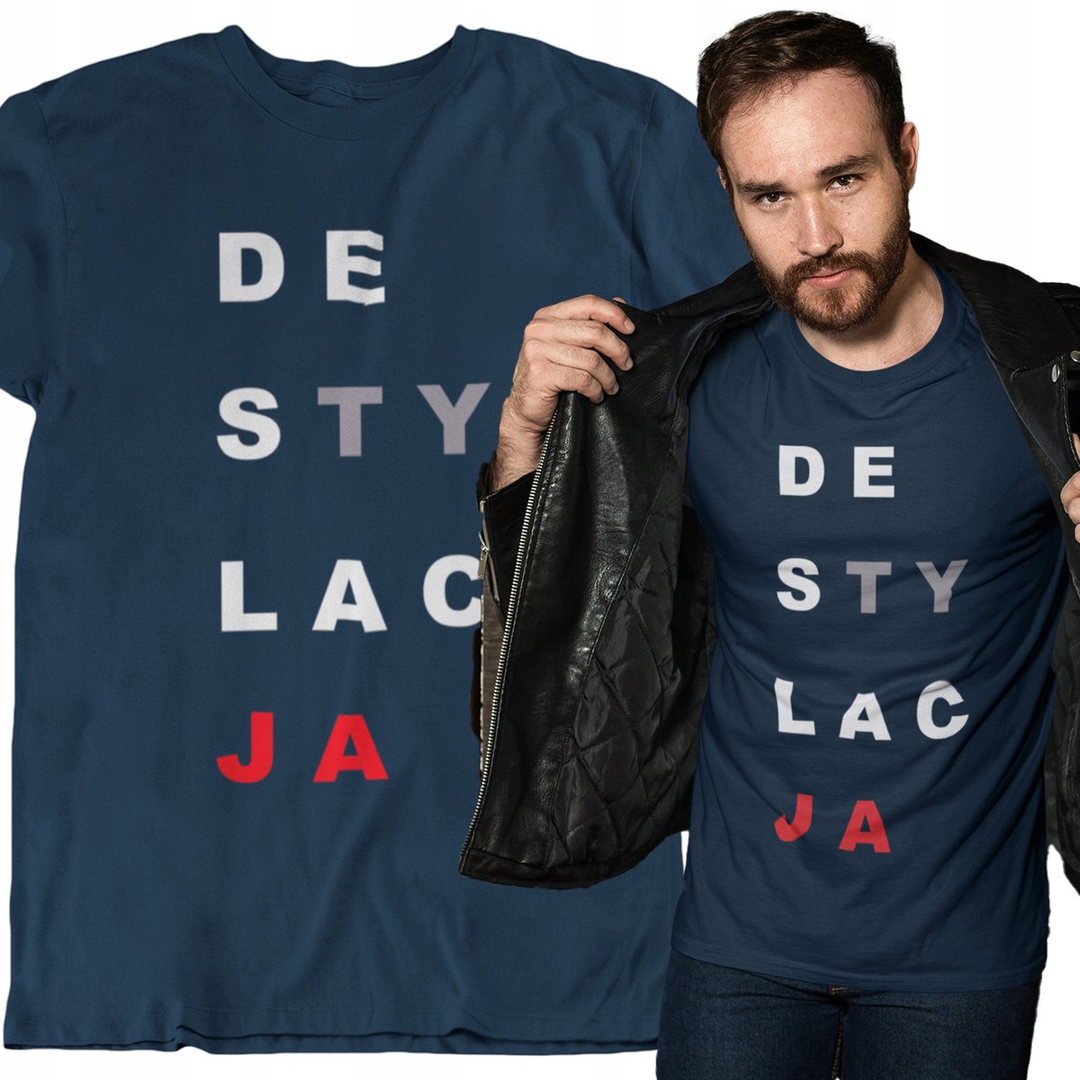 Koszulka Dla Niego Męska Polityka Destylacja Z Nadrukiem Prezent - Meeboo | Moda Sklep EMPIK.COM