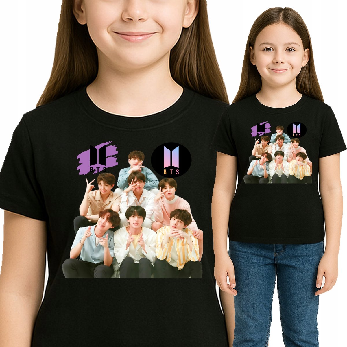 Koszulka Dziecięca BTS Zespół KPOP Dla Fanki Jakość Premium 116 3539 ...