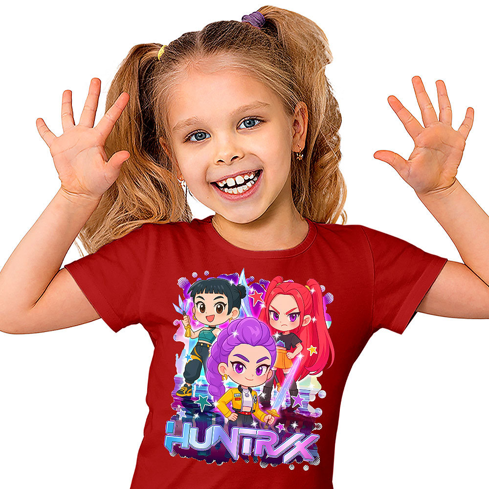 KOSZULKA DZIECIĘCA KPOP DEMON HUNTERS HUNTRIX DLA DZIECKA PREZENT 128 ...