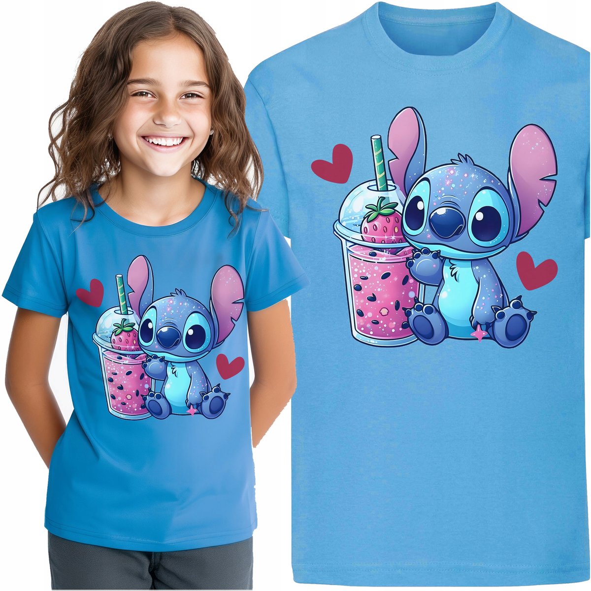 Koszulka Dziecięca Lilo Stich Stitch Prezent Dla Dziecka Na Urodziny 9-11 - WyczarujPrezent ...