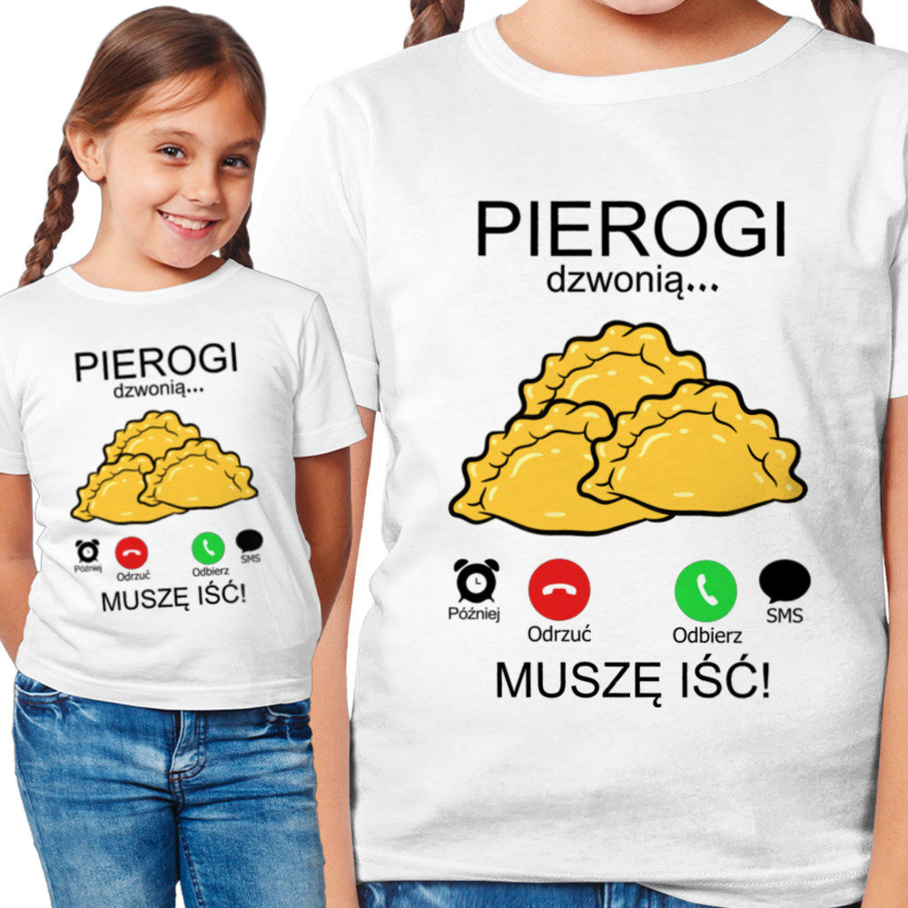 Koszulka dziecięca Muszę Iść Pierogi Dzwonią XL - VoloDonum | Sklep ...