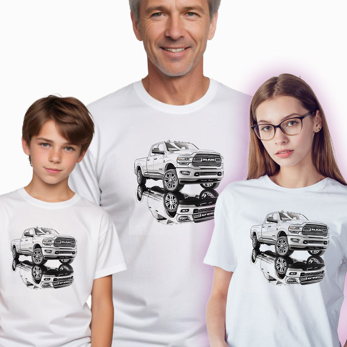 Koszulka dziecięca urodziny auto Dodge Ram 5 biała XL (12-14 lat) - UNIQ | Motoryzacja EMPIK