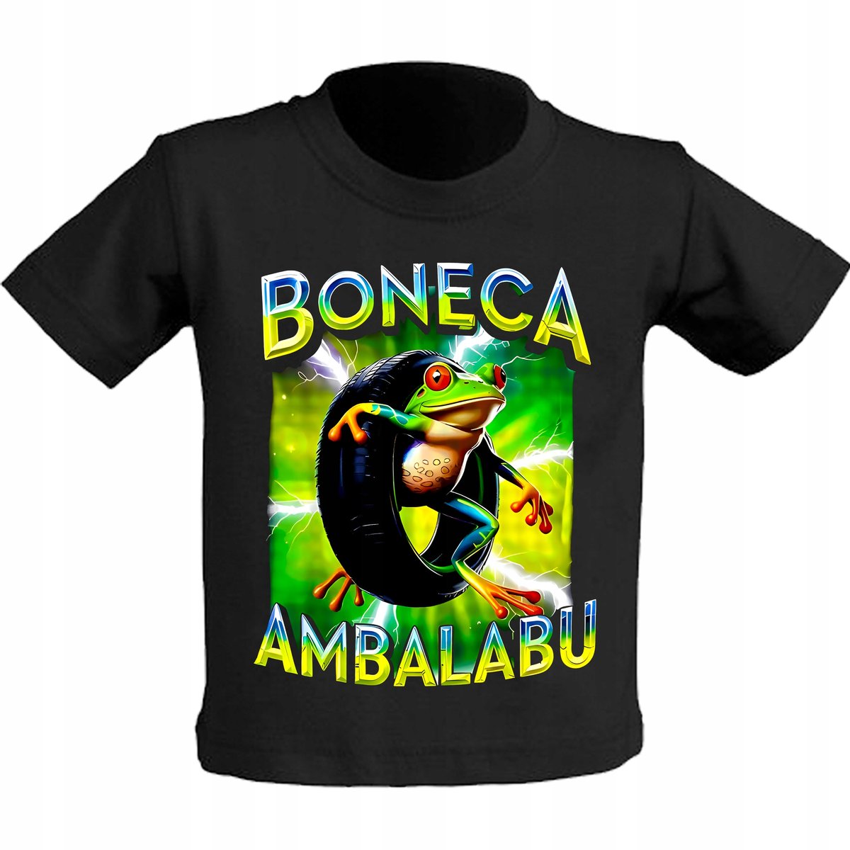 Koszulka Dziecięca Z Nadrukiem Żaba Boneca Ambalabu Brainrot Mem 3-4 ...
