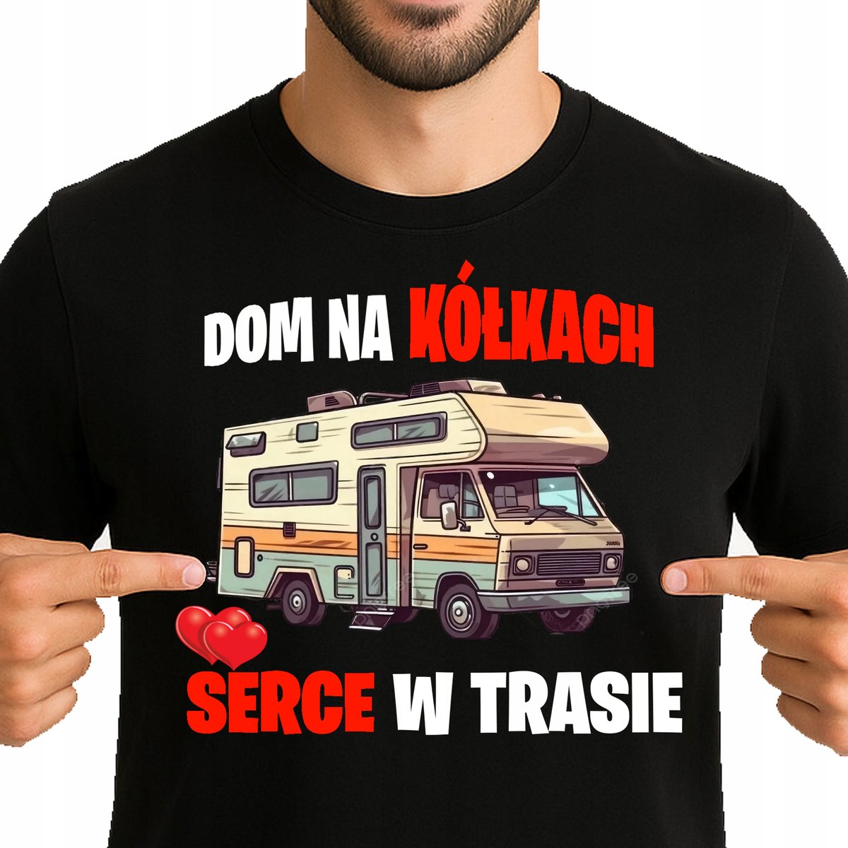 Koszulka Kamper Dom Na Kółkach Serce W Trasie Camper Camping L 3451 ...