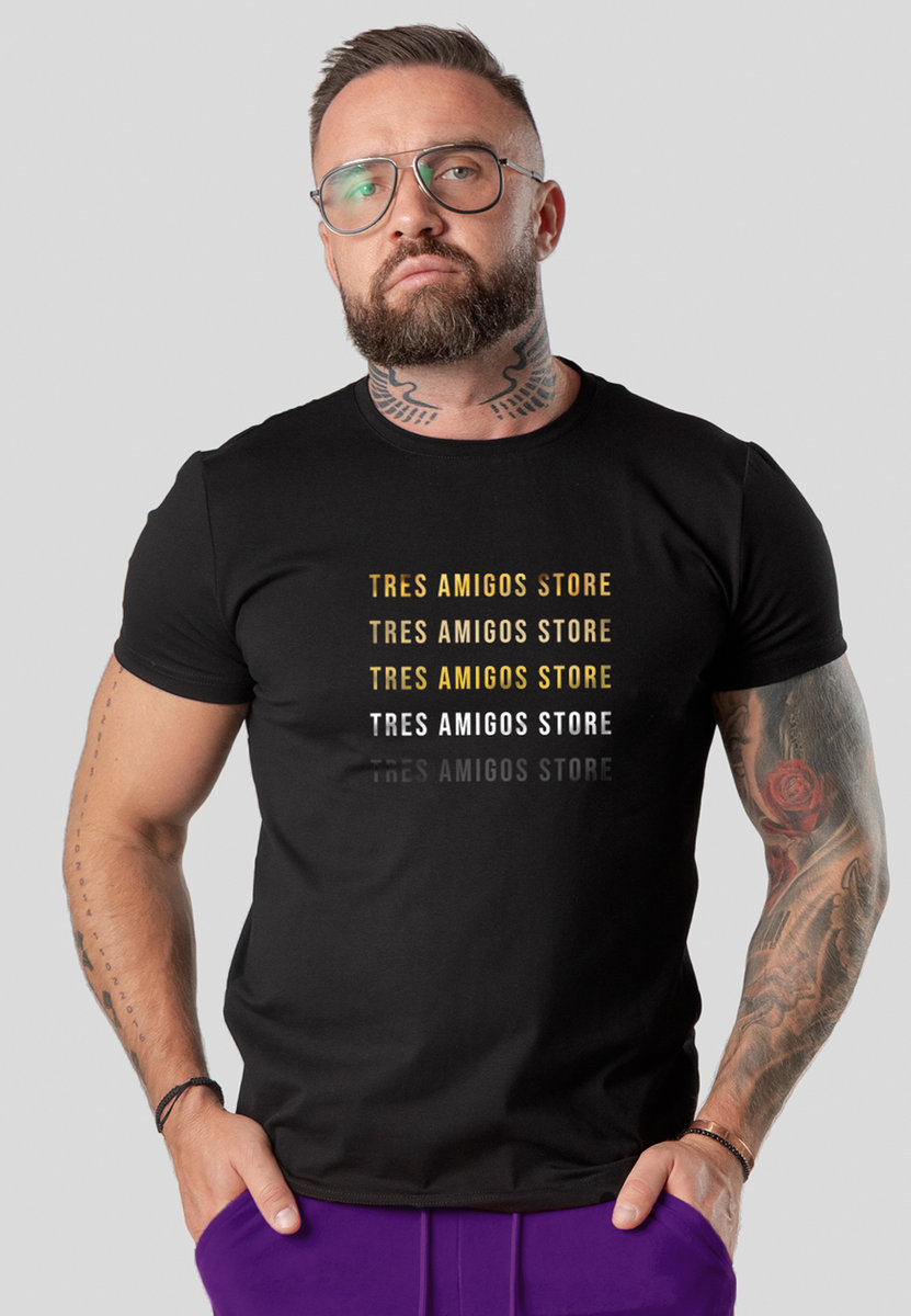 Koszulka krótki rękaw bawełniana Tres Amigos Store Lines M - TRES AMIGOS | Moda Sklep EMPIK.COM