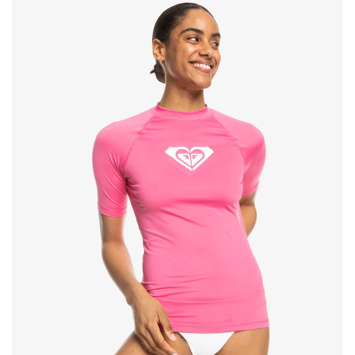 Koszulka krótki rękaw Roxy Whole Hearted SS UPF 50 Rashguard Shocking ...