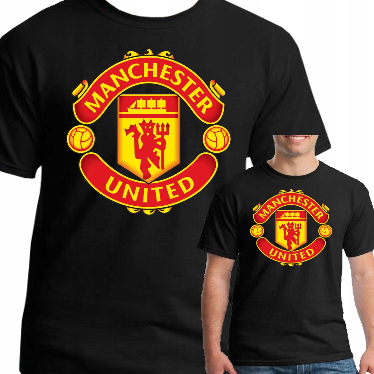 Koszulka Manchester United Prezent M 0164 Czarna - Inna marka | Moda Sklep EMPIK.COM