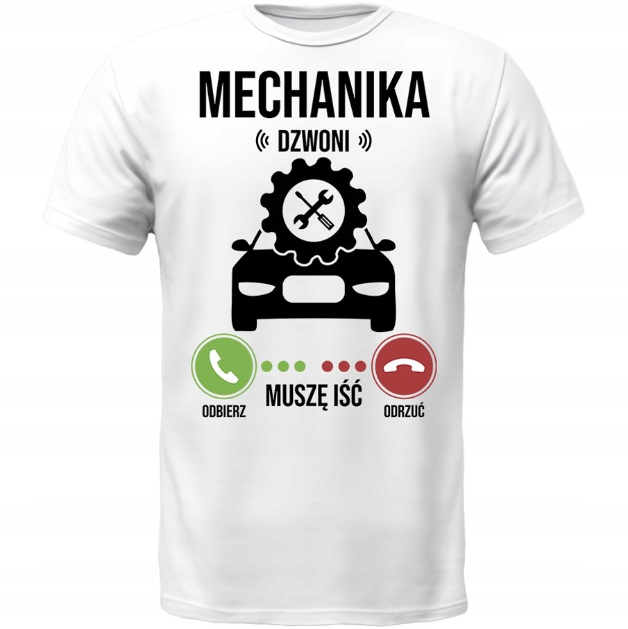 Koszulka Mechanika Dzwoni Muszę Iść Super Prezent - DrukPrintPrezent | Moda Sklep EMPIK.COM