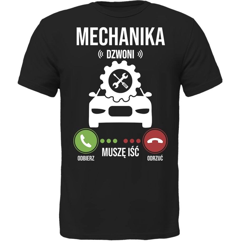 Koszulka Mechanika Dzwoni Muszę Iść Super Prezent - DrukPrintPrezent | Moda Sklep EMPIK.COM