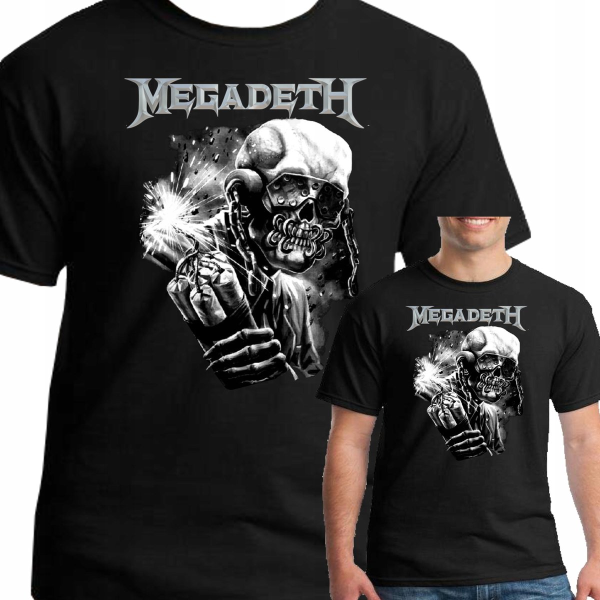 Koszulka Megadeth Czaszka Metal S 3265 Czarna - Inna marka | Moda Sklep EMPIK.COM