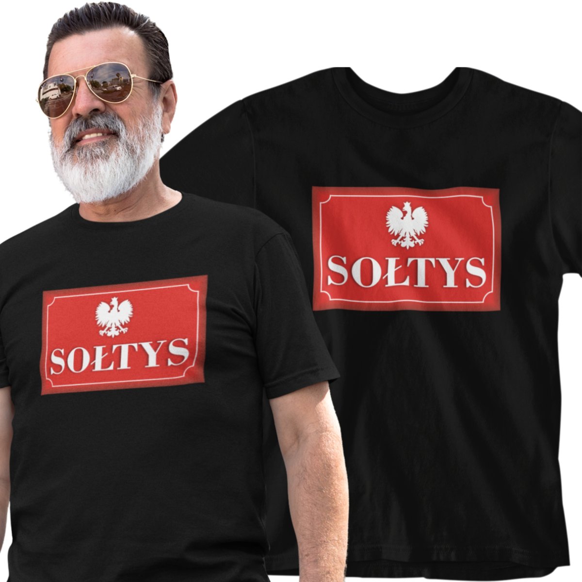 Koszulka Męska Biała Czarna Sołtys Rolnik Wieś Fason Męski Kolory L - inna (Inny) | Moda Sklep ...