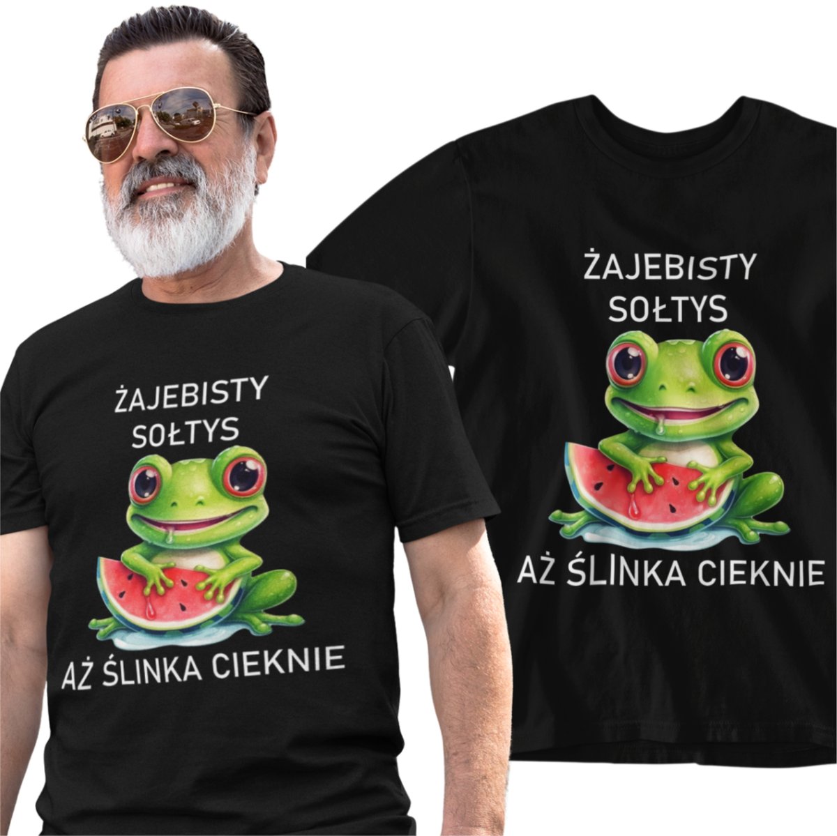 Koszulka Męska Biała Czarna Sołtys Rolnik Wieś Fason Męski Żaba Kolory S - Aradena | Moda Sklep ...