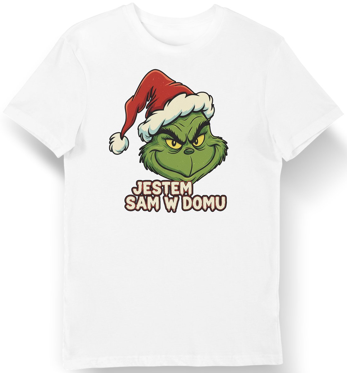 Koszulka męska biała „Jestem sam w domu” – Grinch na święta 3XL ...