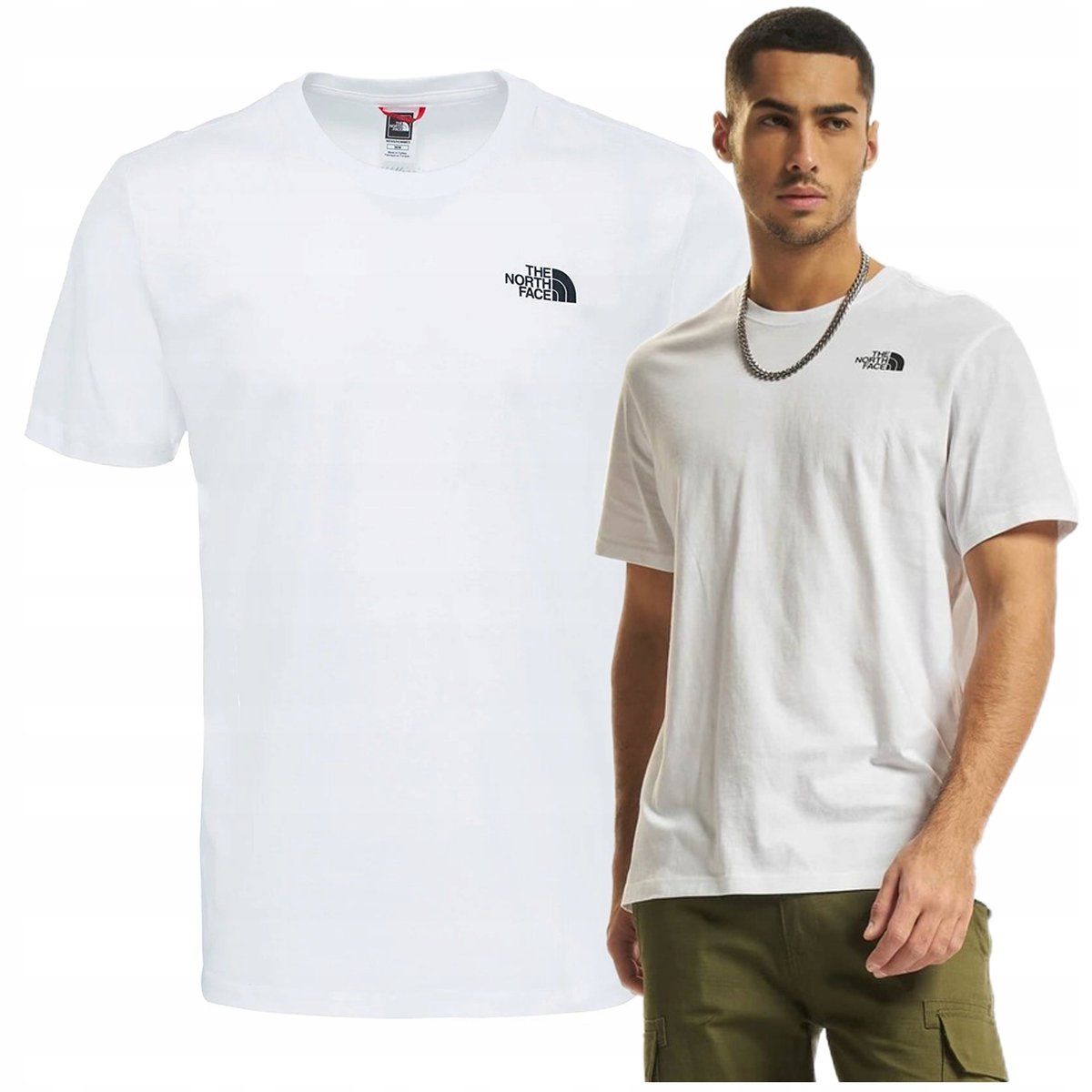 koszulka meska biała the north face bawelniana tnf logo koszulka meska ...