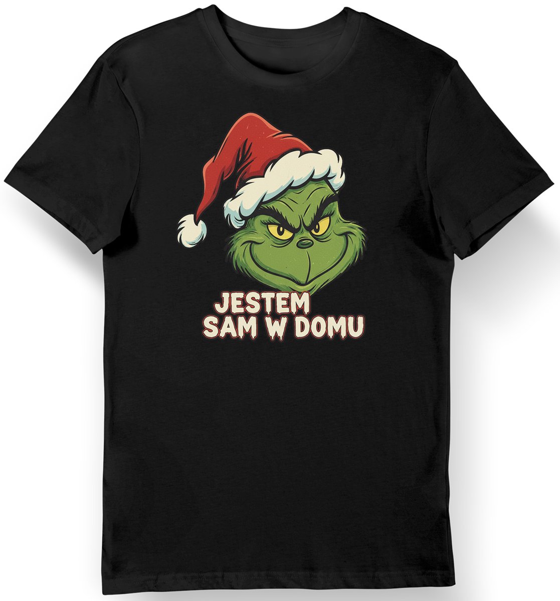 Koszulka męska czarna „Jestem sam w domu” – Grinch na święta XL ...