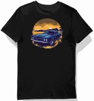 Koszulka męska czarna z motywem Retro Mercury Cougar XL - KozakNadruki ...