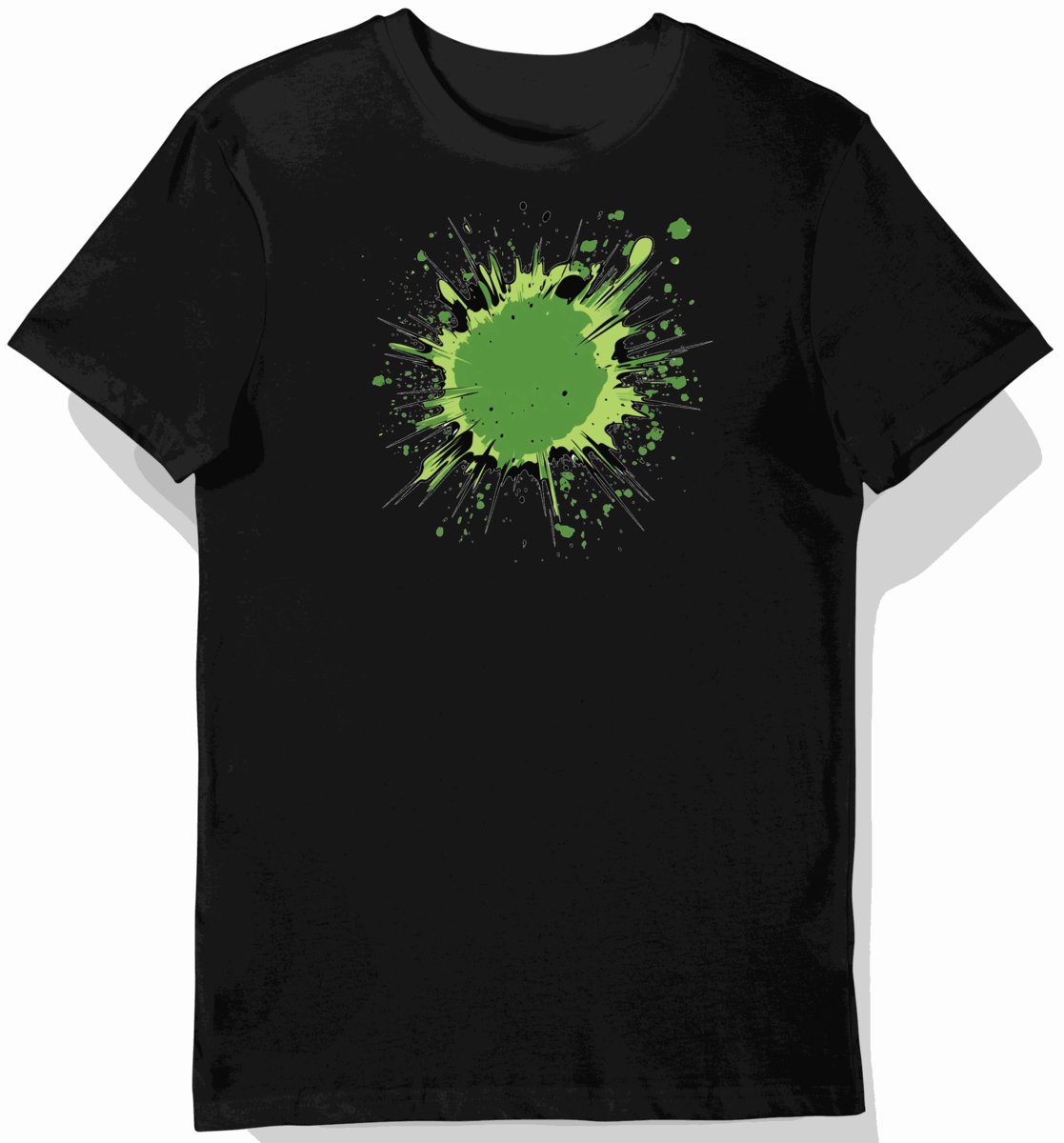 Koszulka męska czarna z nadrukiem komiksowym zielonego uderzenia M - KozakNadruki | Moda Sklep ...