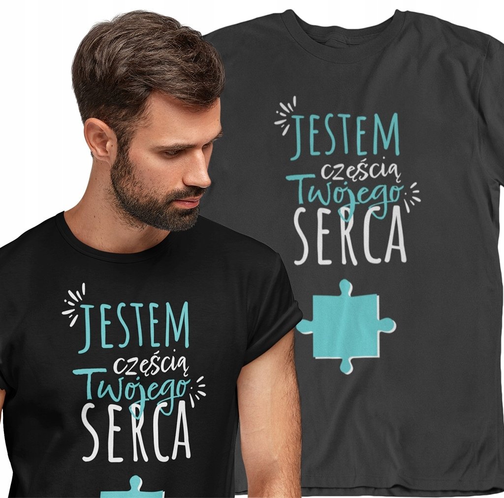 Koszulka Męska Część Serca Na Walentynki Dla Niego Prezent Miłość Love - Meeboo | Moda Sklep ...