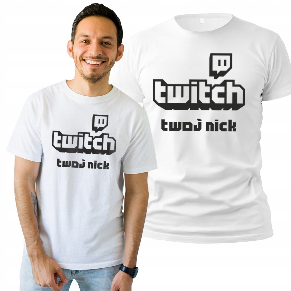 Koszulka Męska Dla Streamera Prezent Na Urodziny Twitch Twój Nick T ...