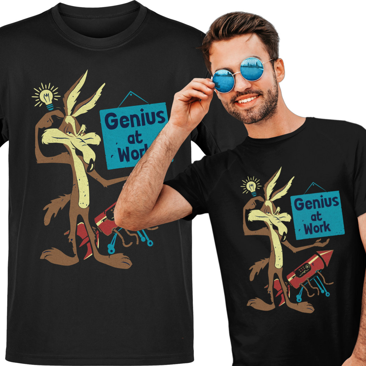Koszulka męska Geniusz W Pracy Kojot Wiluś S - VoloDonum | Moda Sklep ...