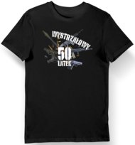 Koszulka męska na 50 urodziny WYSTRZAŁOWY 50 LATEK czarna S ...