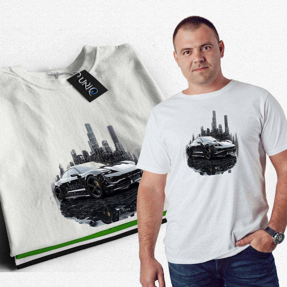 Koszulka męska na prezent urodziny PORSCHE TAYCAN4 5XL - UNIQ | Motoryzacja EMPIK