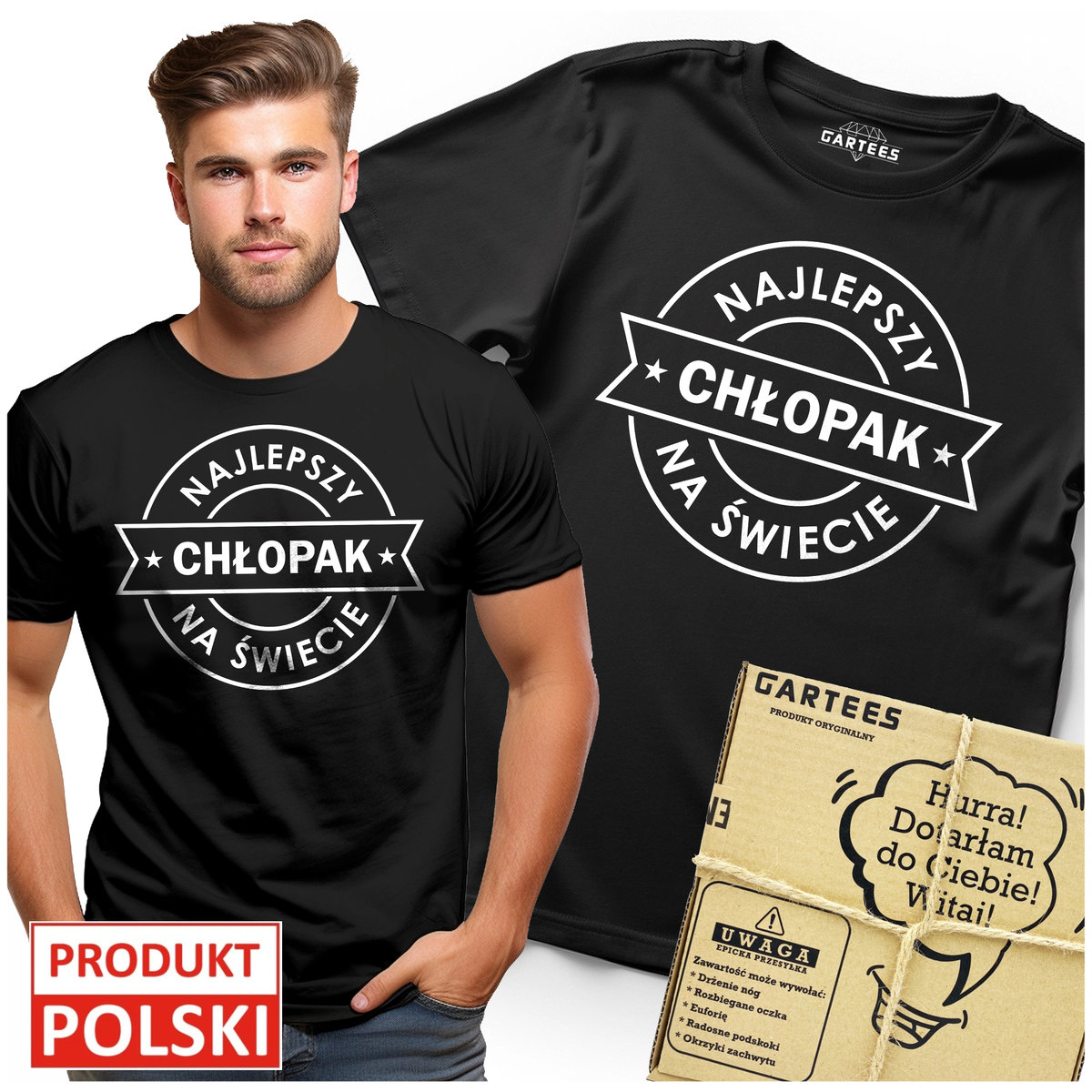 Koszulka Męska Najlepszy Chłopak Na Świecie Tshirt Na Prezent Walentynki - Gartees | Moda Sklep ...