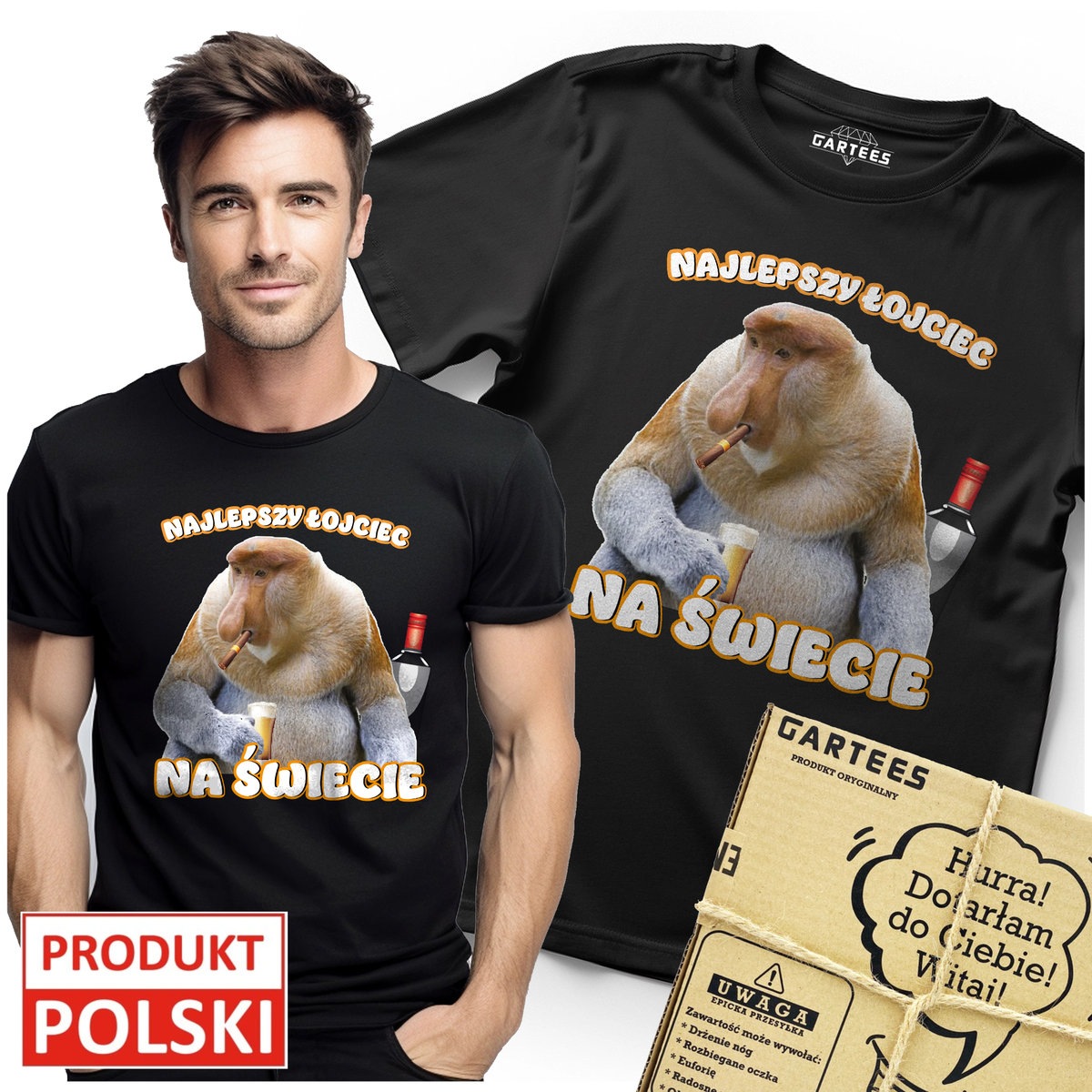 Koszulka Męska Najlepszy Łojciec Na Świecie Tshirt Z Nadrukiem Dla Taty - Gartees | Moda Sklep ...