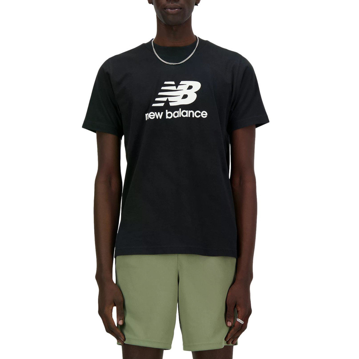 Koszulka męska NB MT41502BK S/S NEW BALANCE STACKED LO BK Czarna - New ...