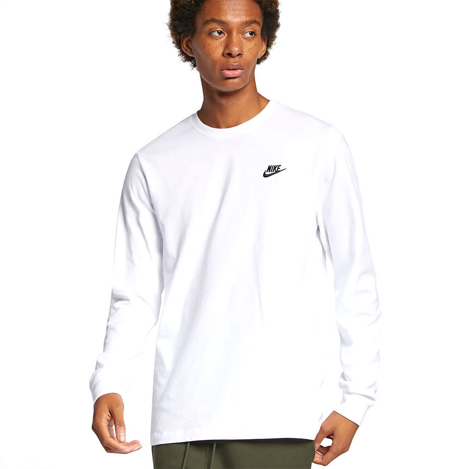 Koszulka męska Nike Club Tee LS biała AR5193 100 - Nike | Sport Sklep EMPIK.COM