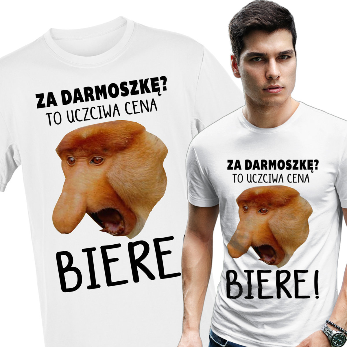 Koszulka męska Nosacz Janusz Za Darmoszkę Uczciwa Cena L - VoloDonum ...