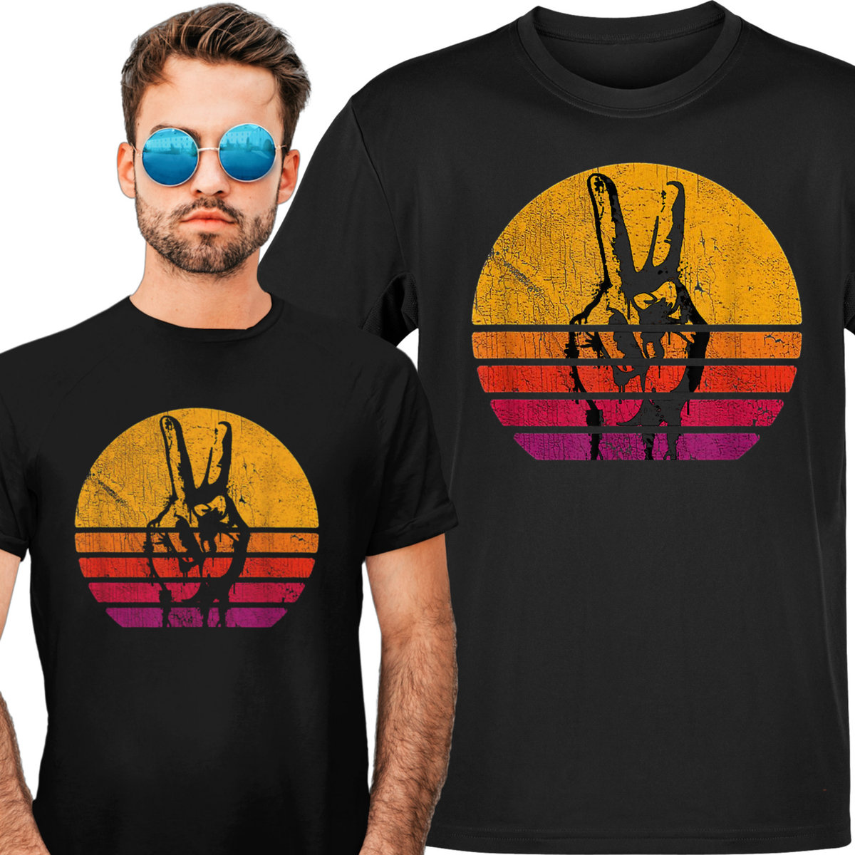 Koszulka męska Peace Love Znak Pokoju Vintage XXL - VoloDonum | Moda ...