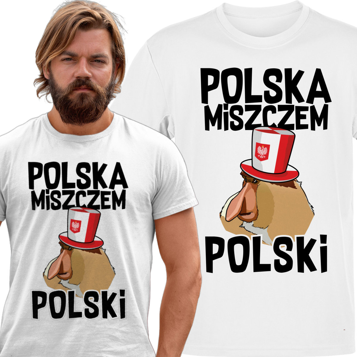 Koszulka męska Polska Miszczem Polski Nosacz Janusz Kibic M - VoloDonum ...