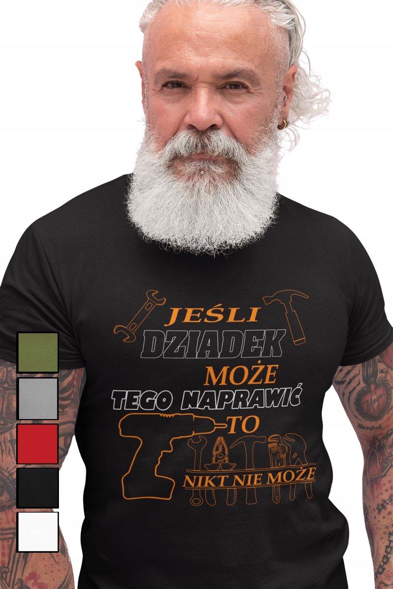 Koszulka Męska Prezent Dla Dziadka Dzień Dziadka Jak Dziadek Nie Naprawi -S - Inna marka | Moda ...