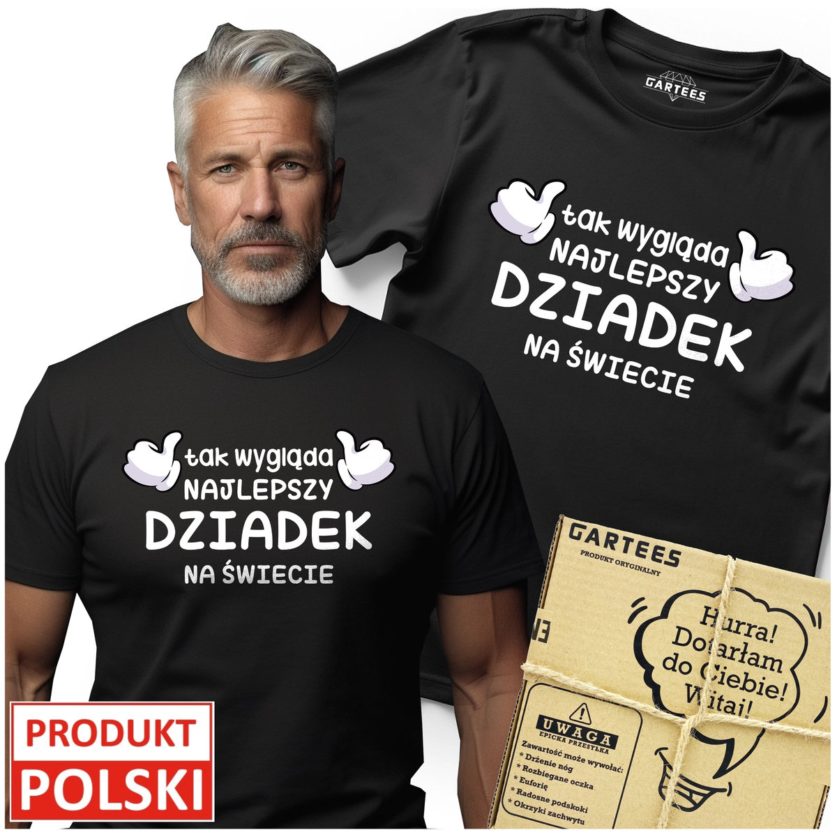 Koszulka Męska Tak Wygląda Najlepszy Dziadek Na Świecie Tshirt Prezent - Gartees | Moda Sklep ...