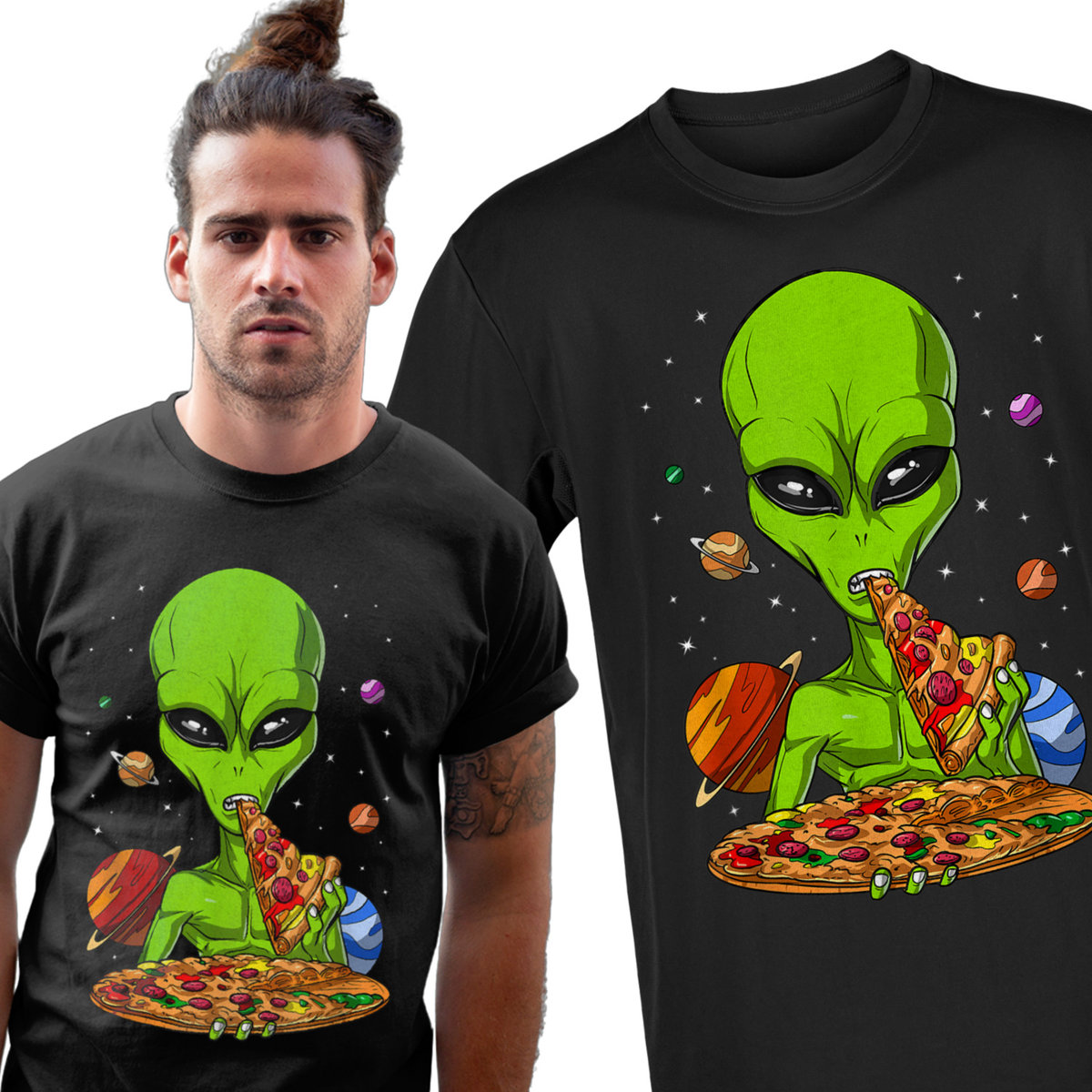 Koszulka męska Ufo Kosmita Ufoludek I Pizza XXL - VoloDonum | Moda ...
