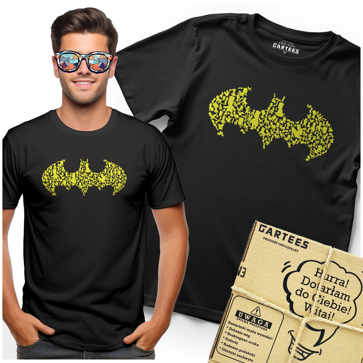 Koszulka Męska Z Nadrukiem Batman Nietoperz Idealna Dla Kinomaniaka ...