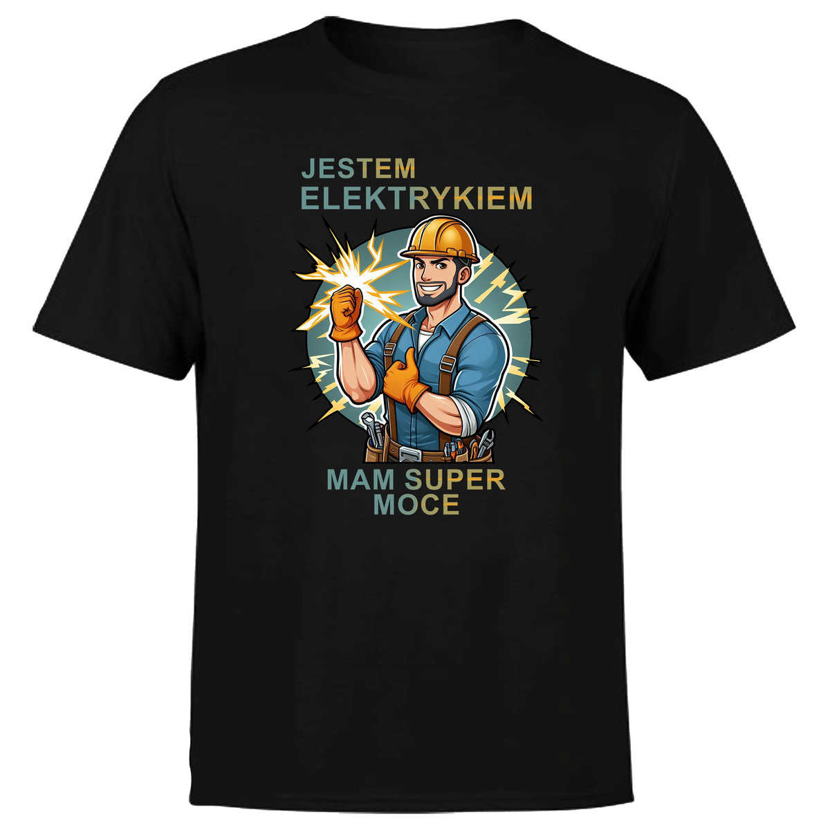 koszulka męska z nadrukiem dla elektryka elektryk prąd M - ARTEX FASHION | Moda Sklep EMPIK.COM