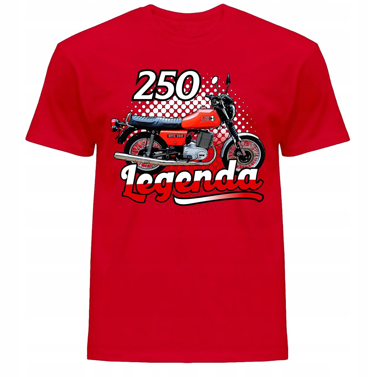 koszulka męska z nadrukiem motocykl MOTOCYKLISTA MZ 250 FAN MOTORYZACJI M - inna (Inny) | Moda ...