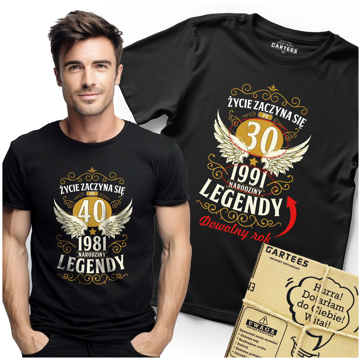 Koszulka Męska Z Nadrukiem Narodziny Legendy Najlepszy Prezent Urodziny - Gartees | Moda Sklep ...