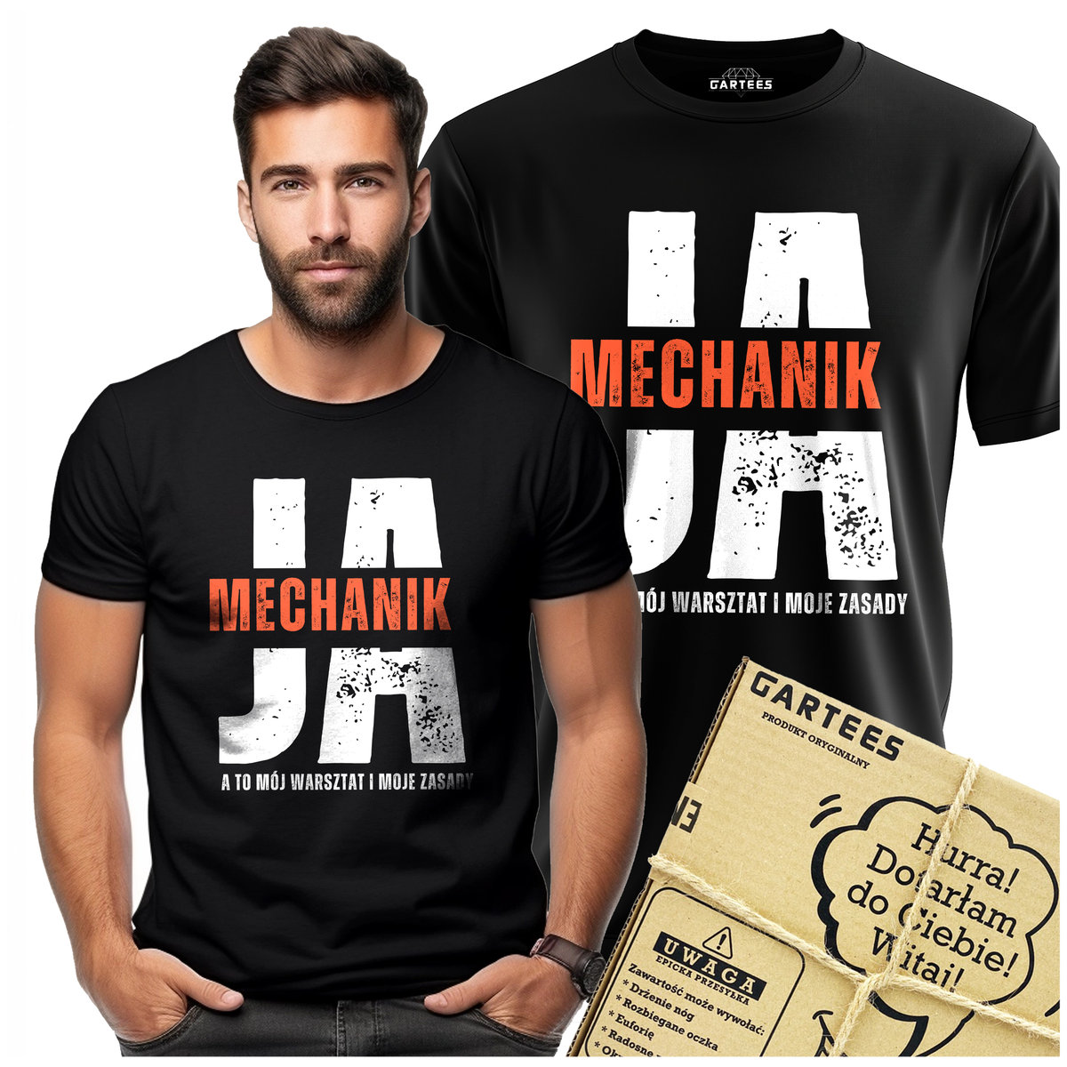 Koszulka Męska Z Nadrukiem Prezent Dla Mechanika Na Codzień Śmieszne - Gartees | Moda Sklep ...