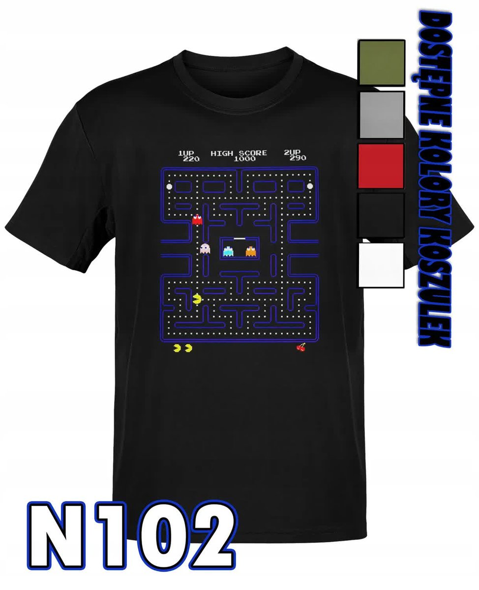 Koszulka Męska Z Nadrukiem Prezent Pack Man Gry Gra Różne Wzory - Xxl - Inna marka | Moda Sklep ...