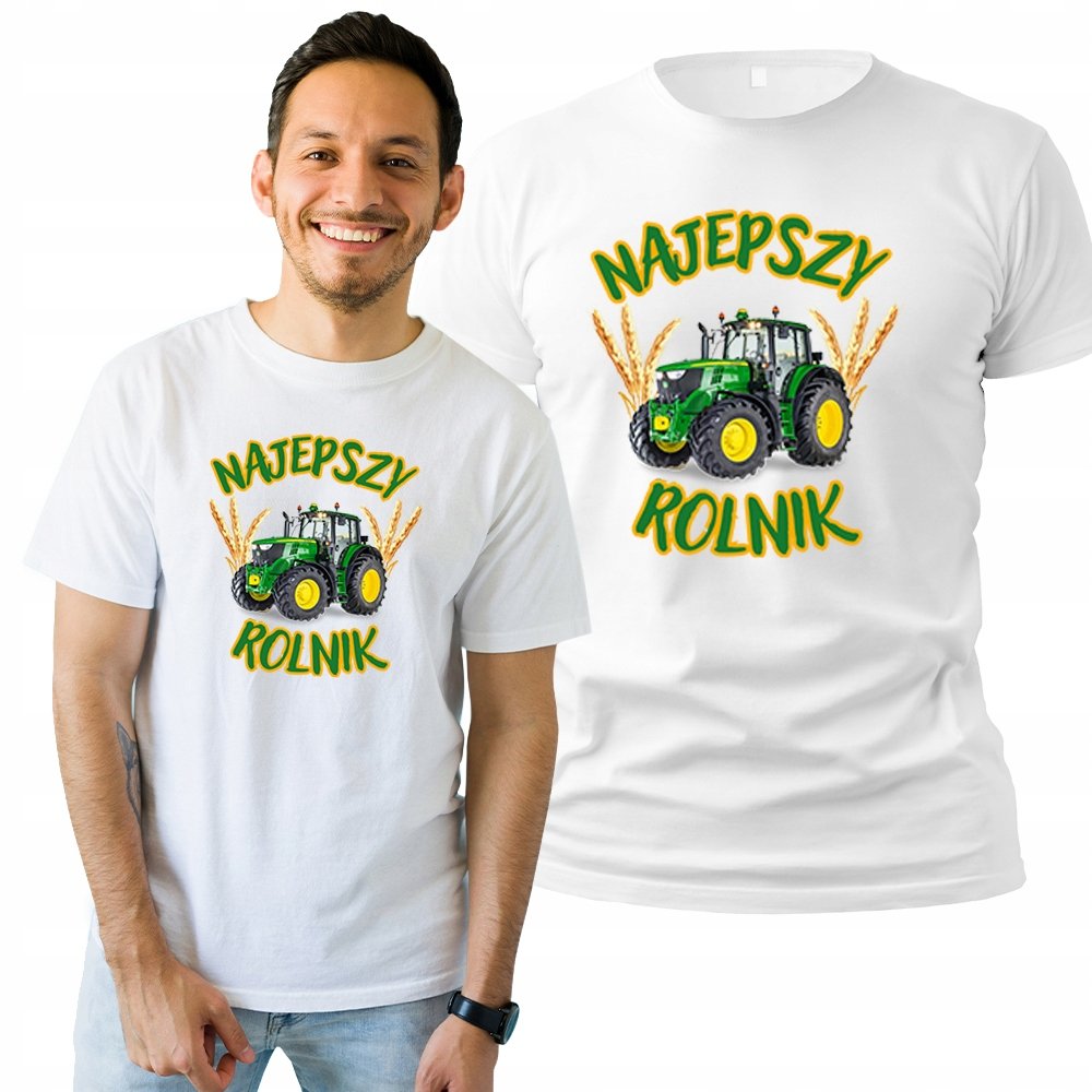 Koszulka Męska Z Nadrukiem T-shirt Prezent Najlepszy Rolnik S - Plexido | Moda Sklep EMPIK.COM