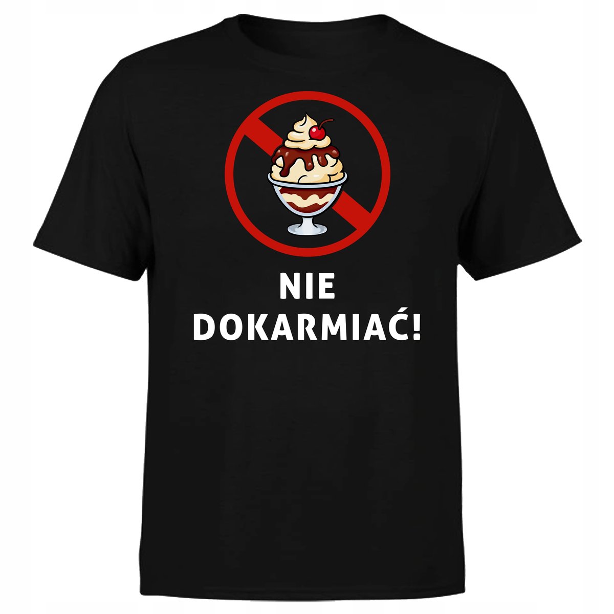 KOSZULKA MĘSKA Z NADRUKIEM ZNAK PROSZĘ NIE DOKARMIAĆ ŚMIESZNA PREZENT XL - inna (Inny) | Moda ...