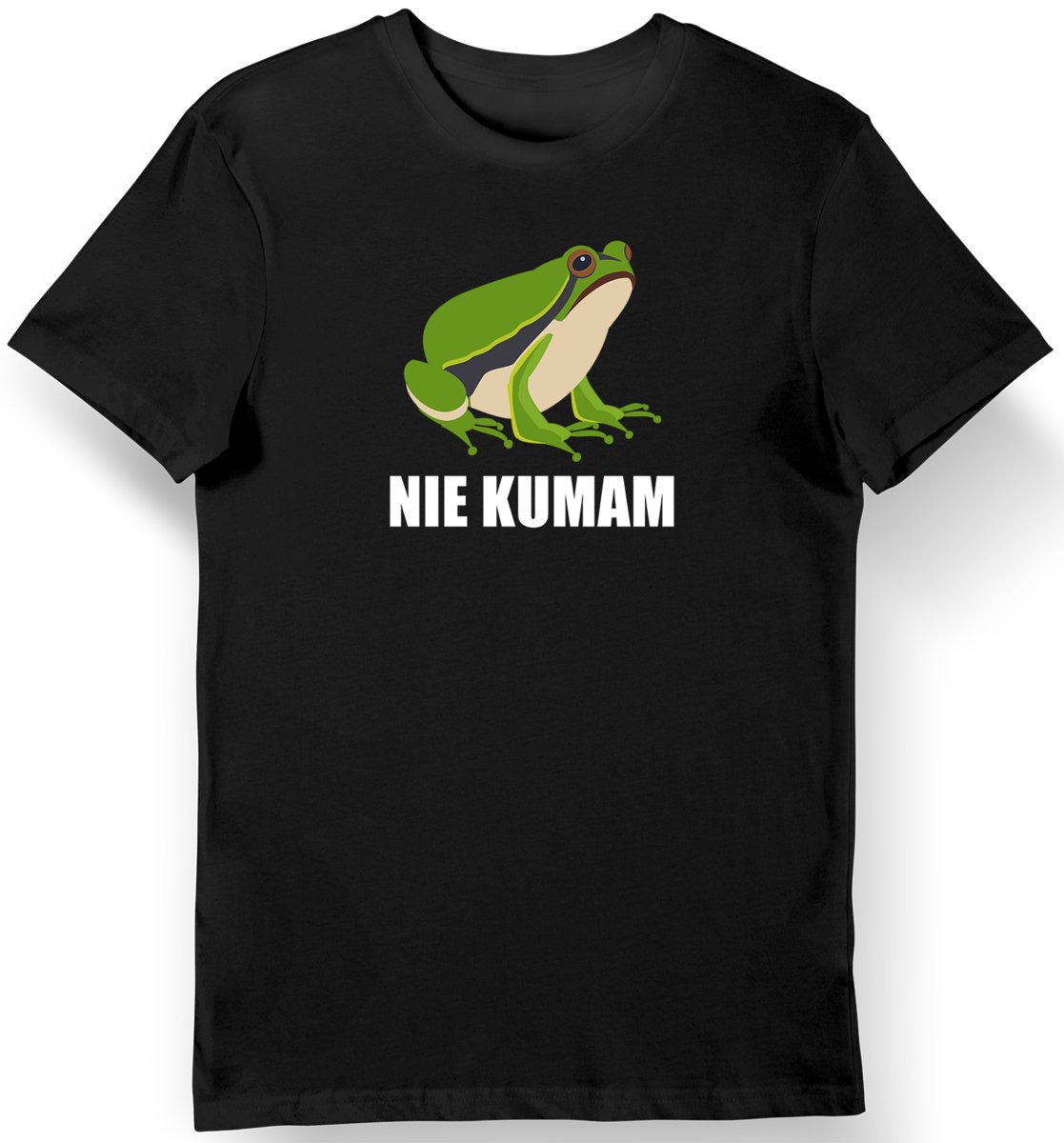 Koszulka męska z Żabą nie kumam śmieszna czarna L - KozakNadruki | Moda Sklep EMPIK.COM
