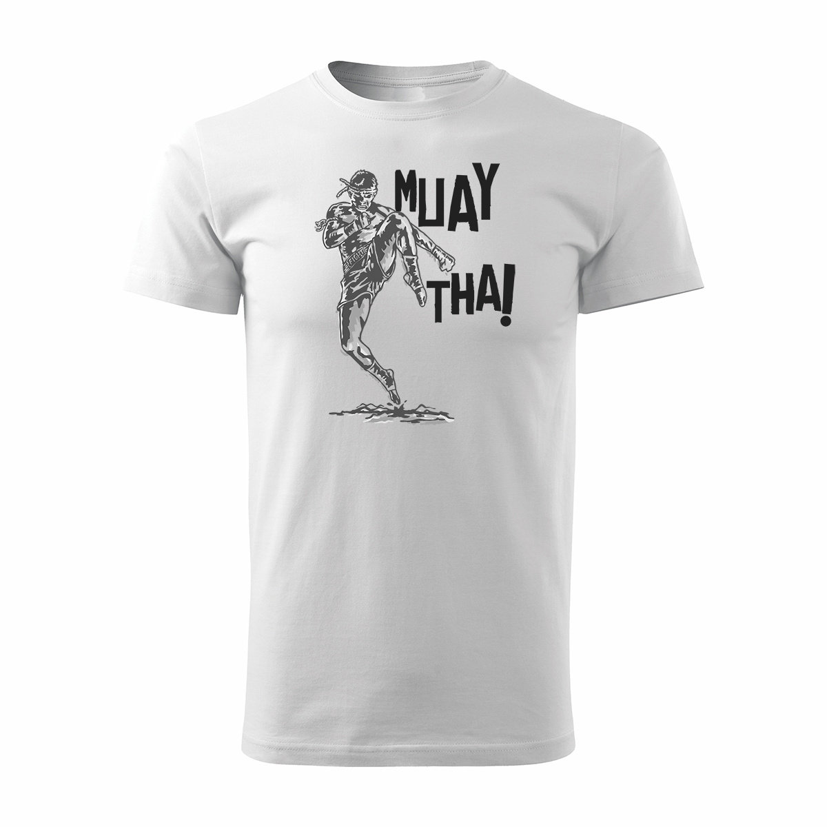 Koszulka muay thai boks tajski bokserska bokser z bokserem męska biała ...