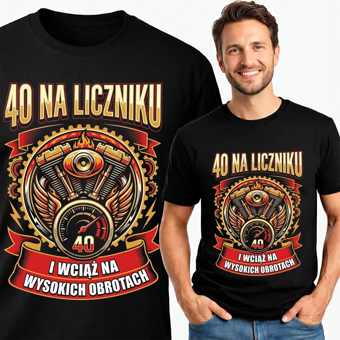 Koszulka na 40 męska prezent dla taty chłopaka narzeczonego kolegi ...