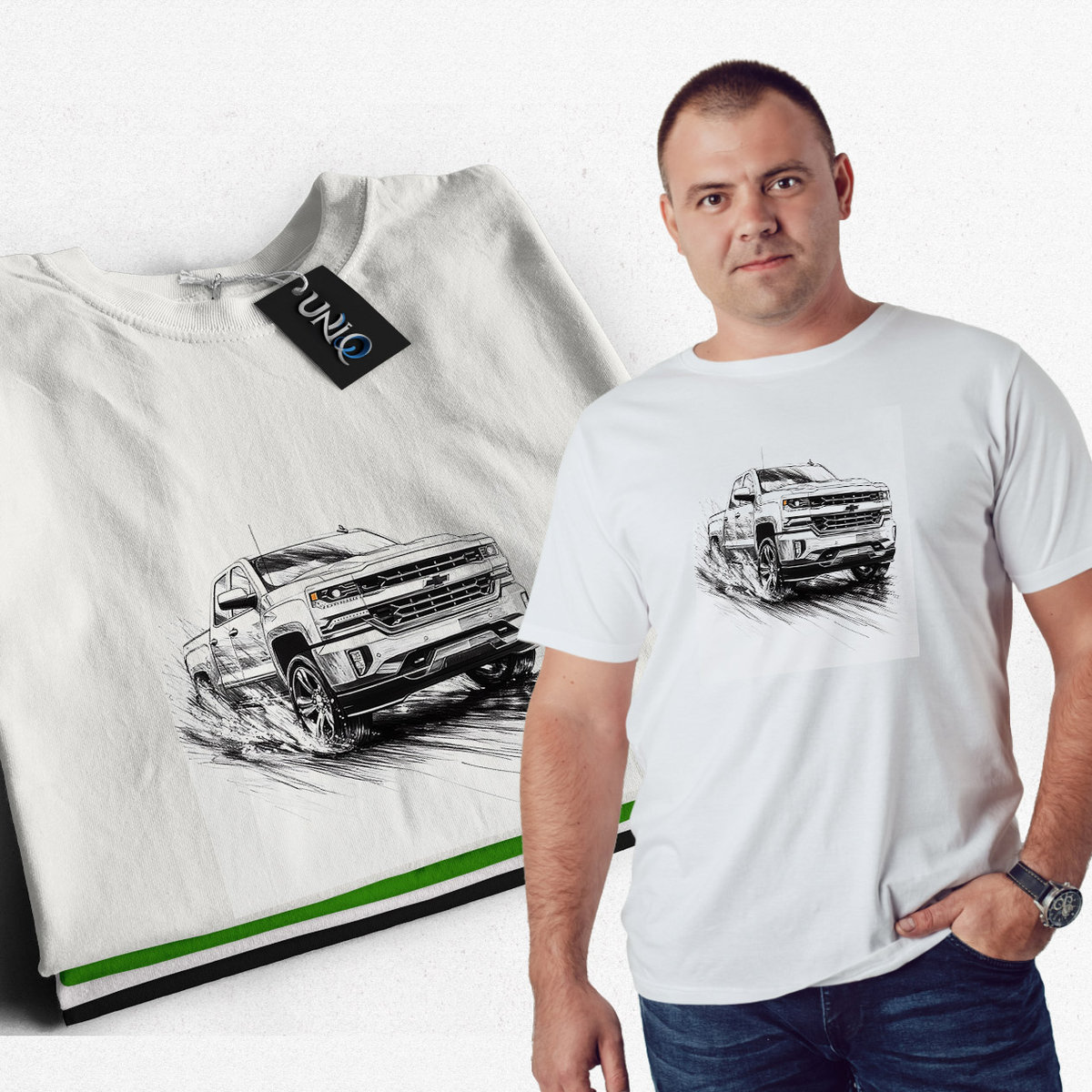 Koszulka na święta męska urodziny Chevrolet 3 biała M - UNIQ | Motoryzacja EMPIK